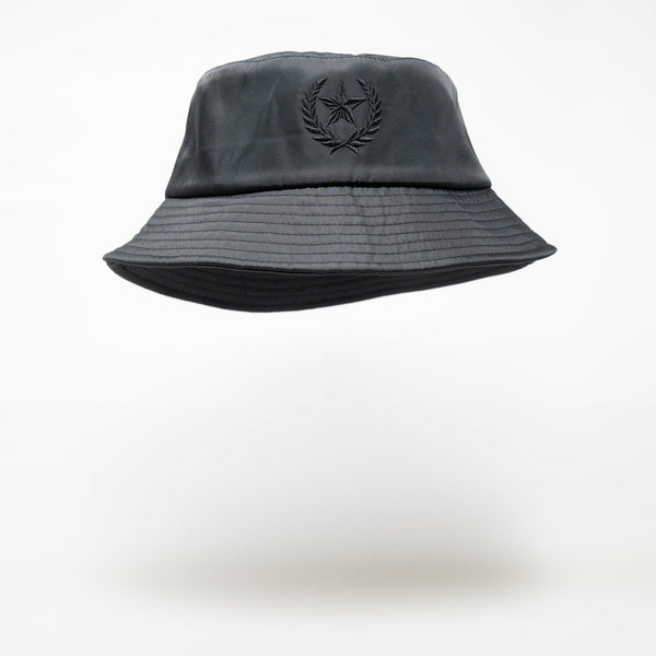 Black Streetwear Bucket Hat – Gold Star