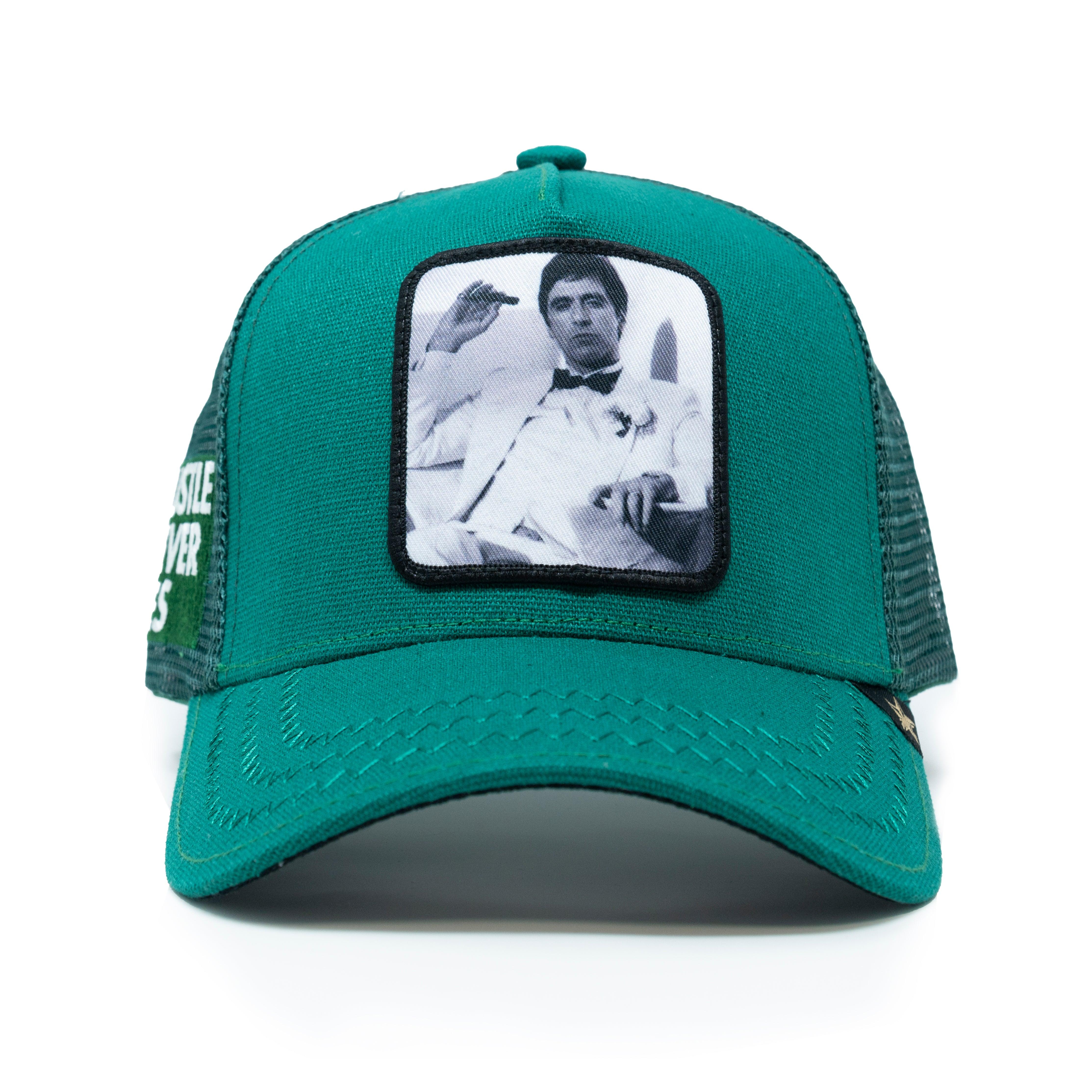 Scarface Green Trucker hat – Gold Star Hat